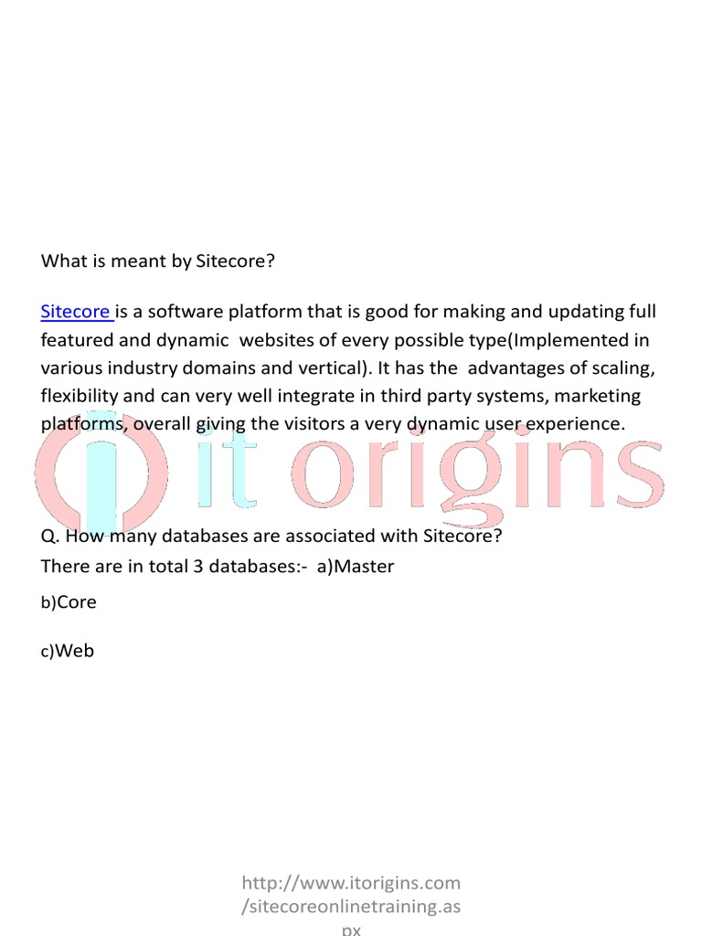 Sitecore Interview Questions And Answers Pdf Hyperlink Information Science