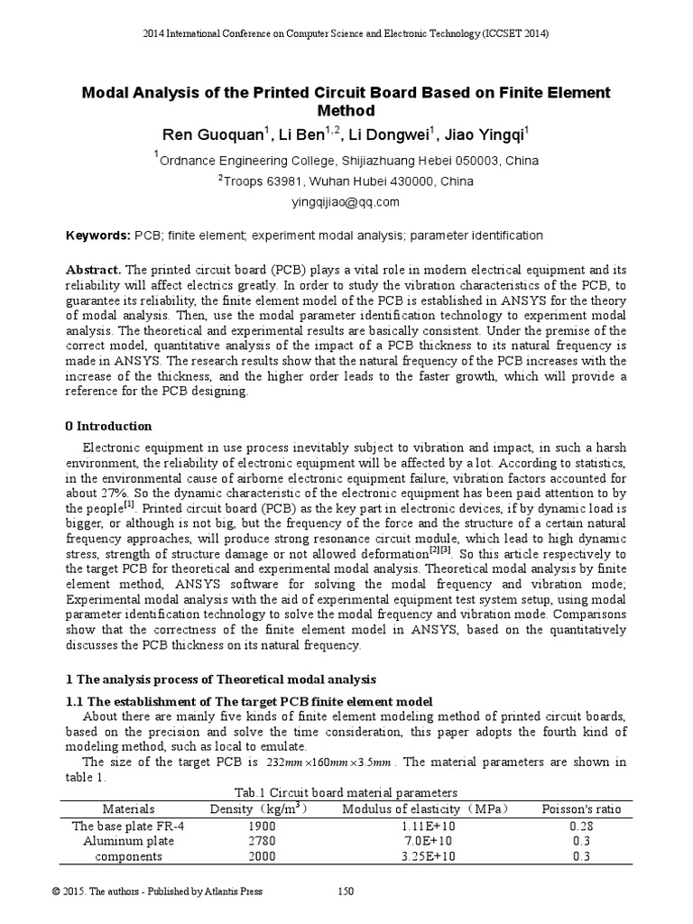 Ren Guoquan, Li Ben, Li Dongwei, Jiao Yingqi | PDF | Printed Circuit ...