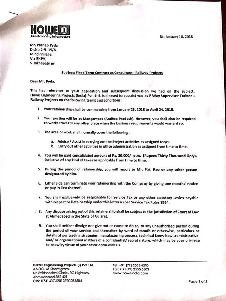 Offer Letter PDF | PDF