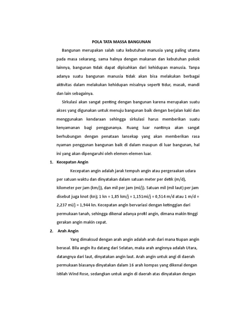 Pola Tata Massa Bangunan | PDF