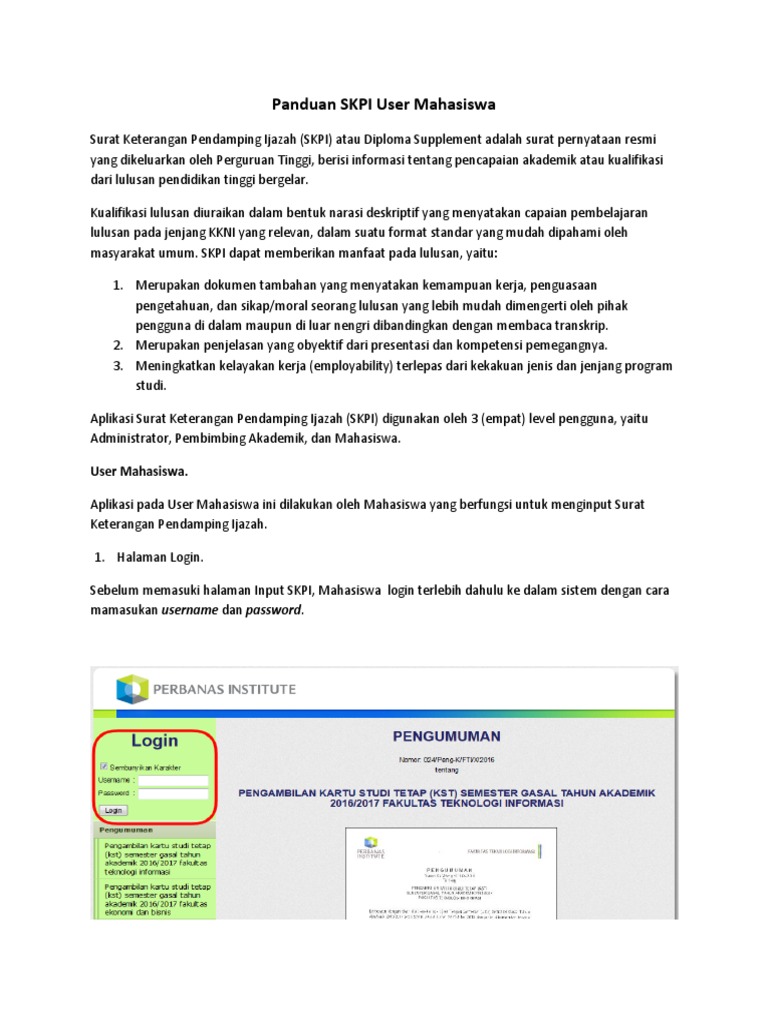 543 - Manual Guide SKPI Untuk Mahasiswa | PDF | Karier & Perkembangan ...