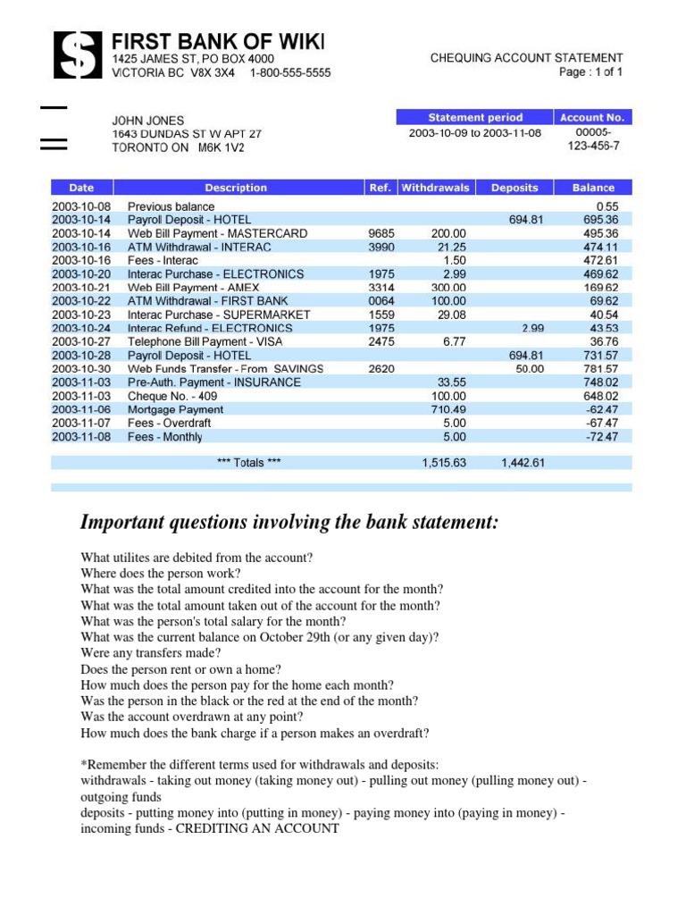 Bank Statement | PDF