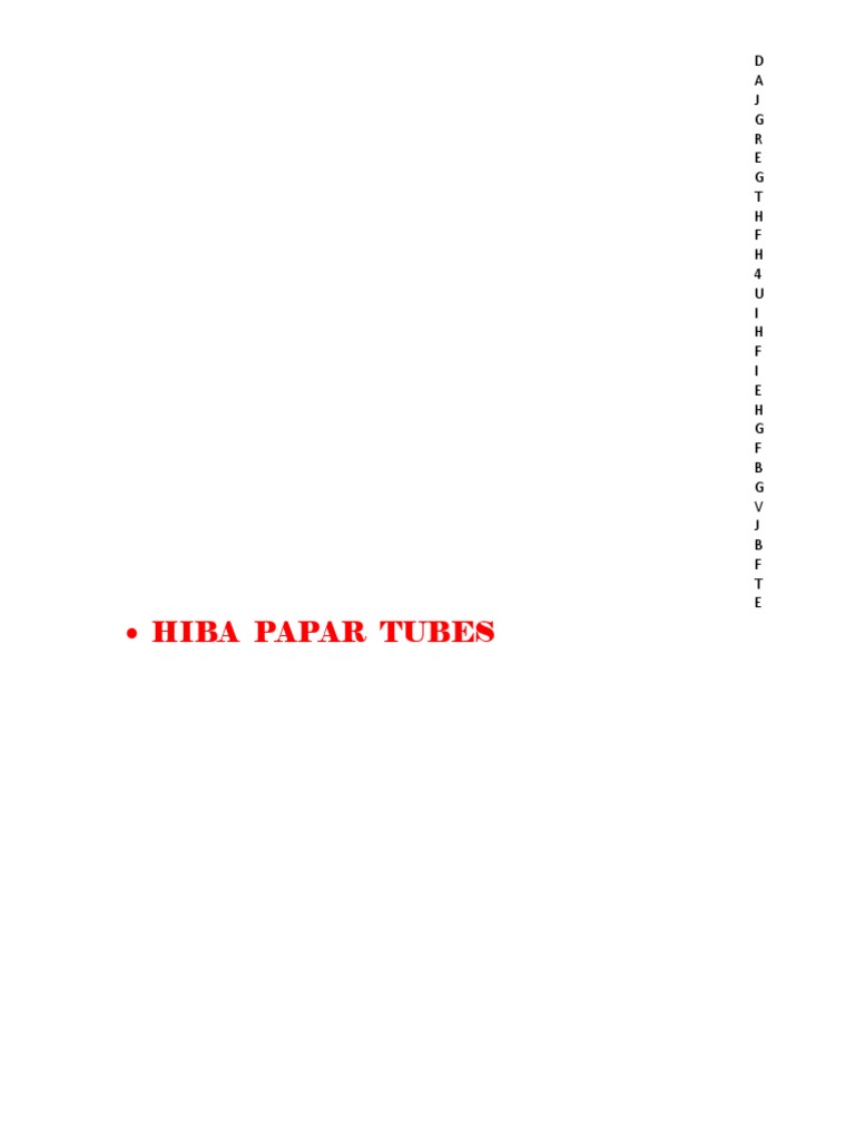 Hiba Papar Tubes | PDF