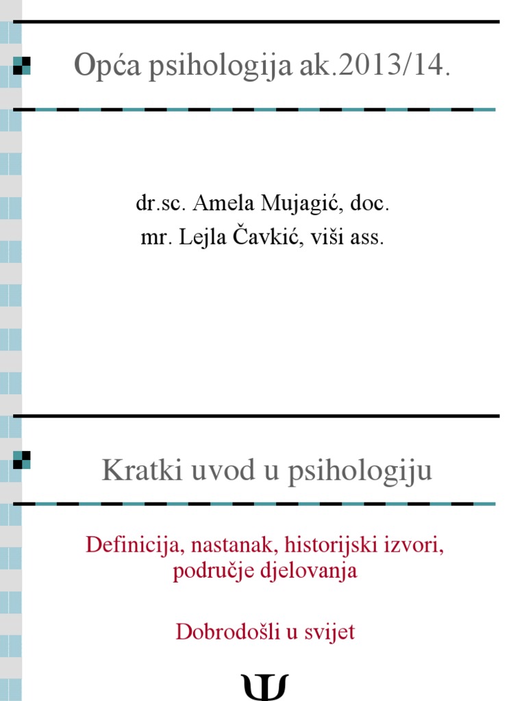 P1 Uvod U Psihologiju | PDF