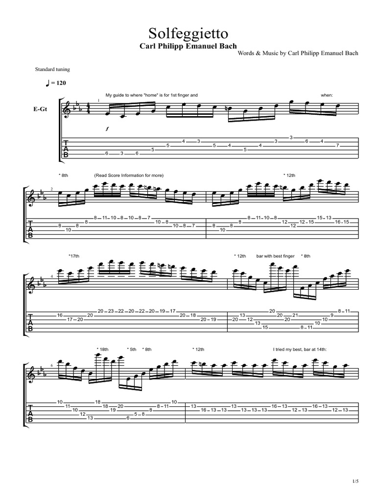 Solfeggietto: Carl Philipp Emanuel Bach | PDF | Violence | Sports