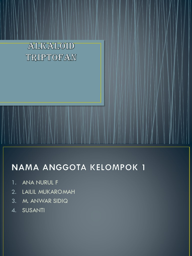 Alkaloid Triptofan: Struktur dan Deteksi | PDF