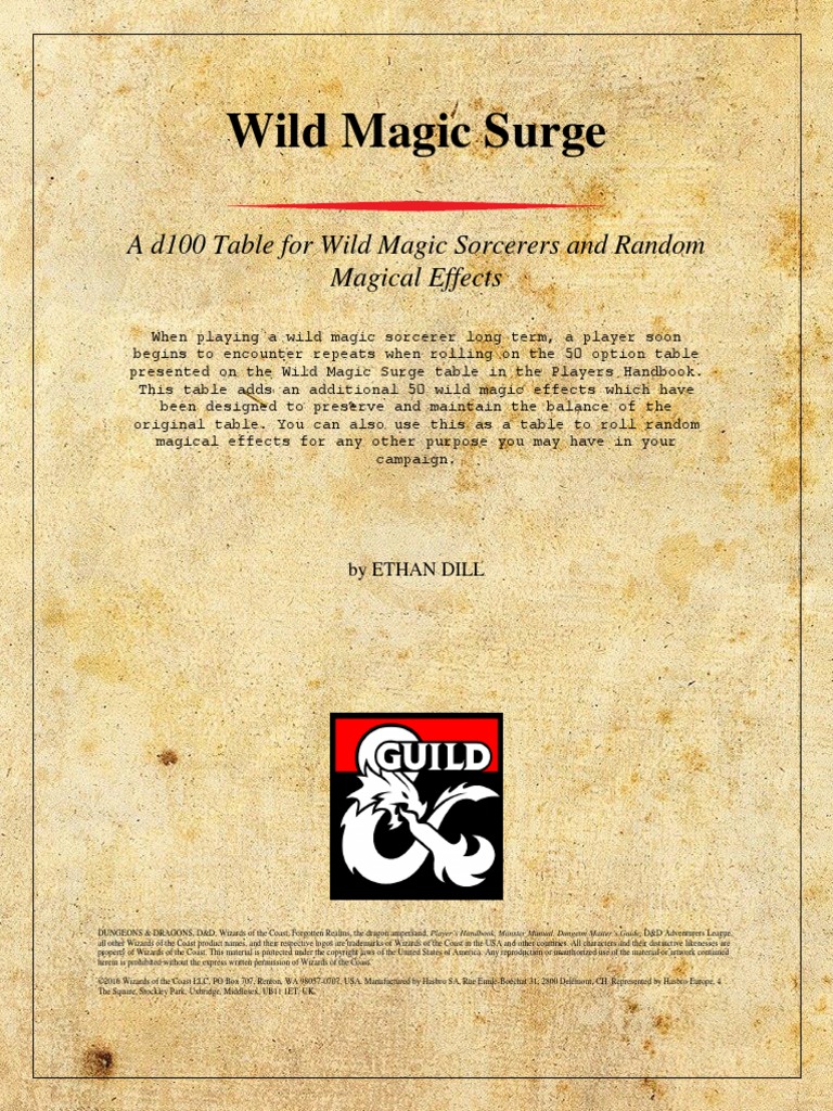 972539-Wild Magic Surge v.1.2 | Dungeons & Dragons | Wizards Of The Coast