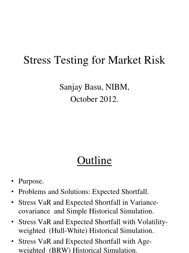 Stress Testing Market Risk | PDF | Value At Risk | Standard Deviation