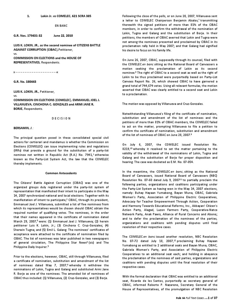 Rule 64 Full Text Cases | PDF | Certiorari | Mandamus