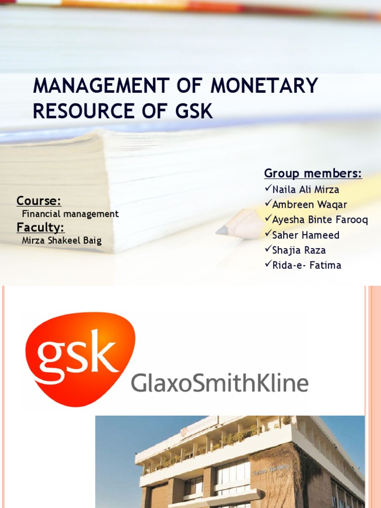 Management of Monetary Resource of GSK: Course: Faculty | PDF | Equity ...