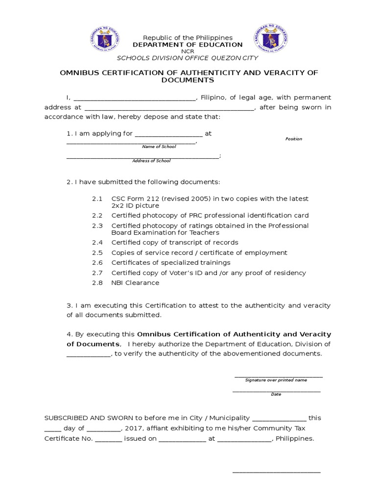 Omnibus Last | PDF | Identity Document | Written Communication