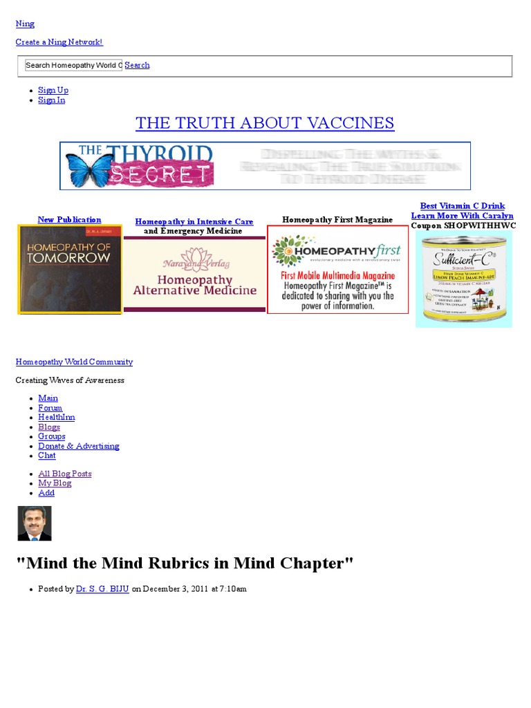 Mind The Mind Rubrics in Mind Chapter - Homeopathy World Community ...