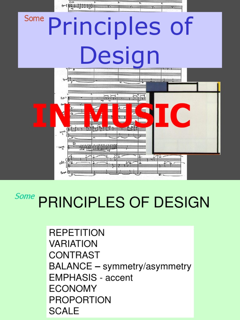 Principles of Design: in Music | PDF | Musical Forms | Elements Of Music