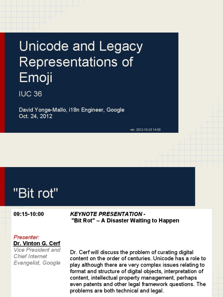 Unicode and Legacy Representation of Emoji | PDF | Character Encoding ...