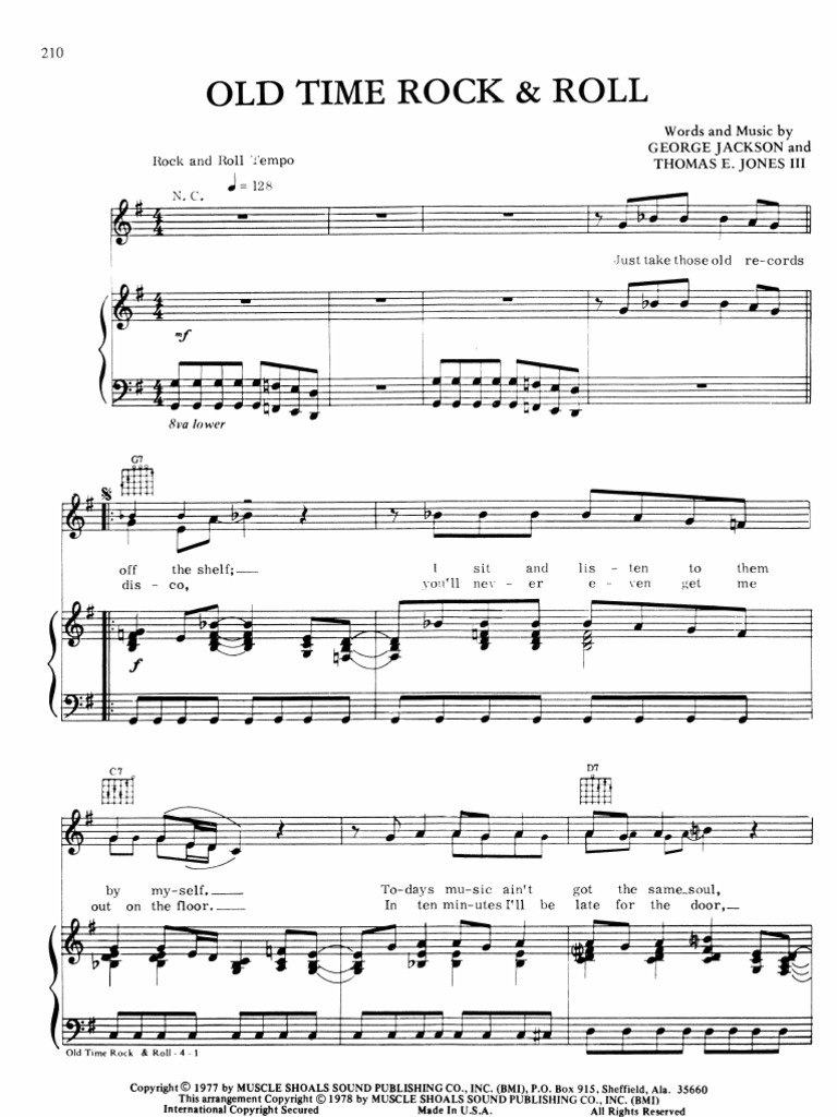 Bob Seger Old Time Rock and Roll | PDF