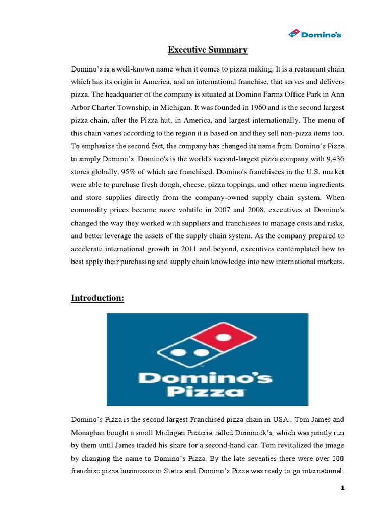 Domino's Pizza | PDF | Domino's Pizza | Fast Food Restaurants