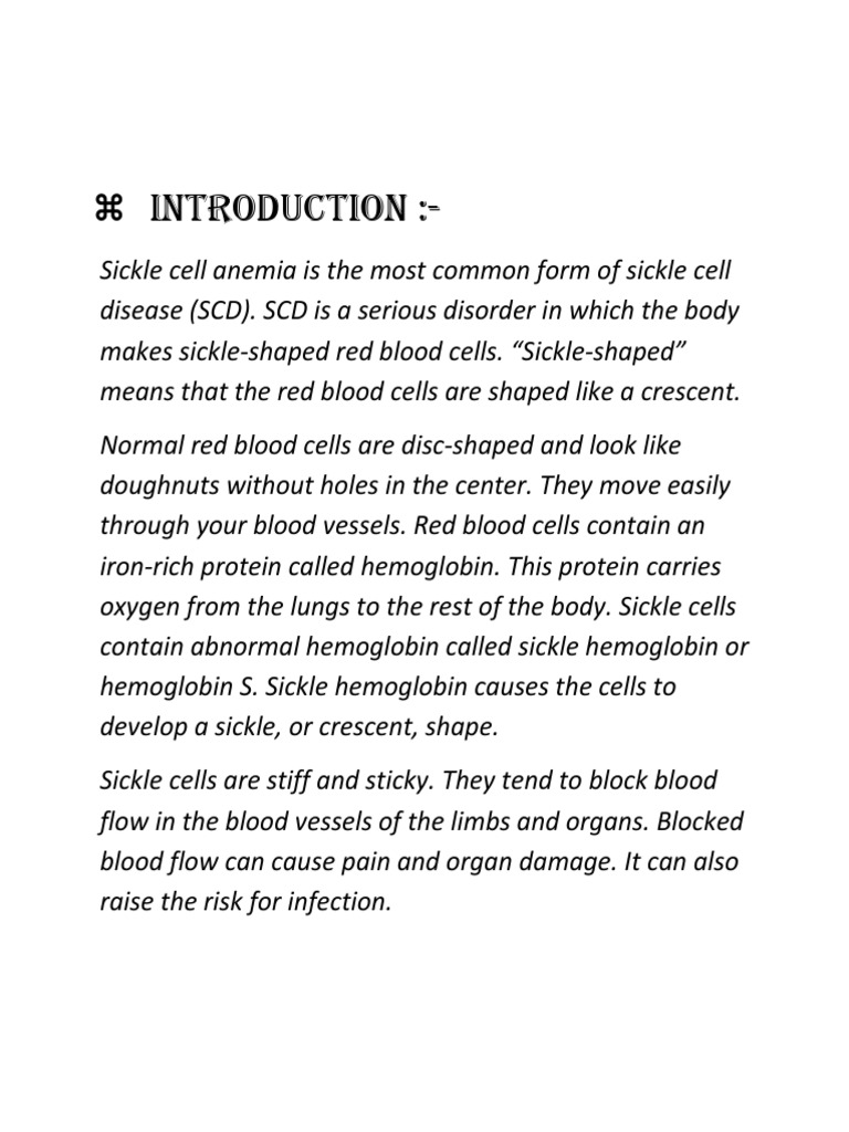 Sickle Cell Anemia | PDF | Sickle Cell Disease | Anemia