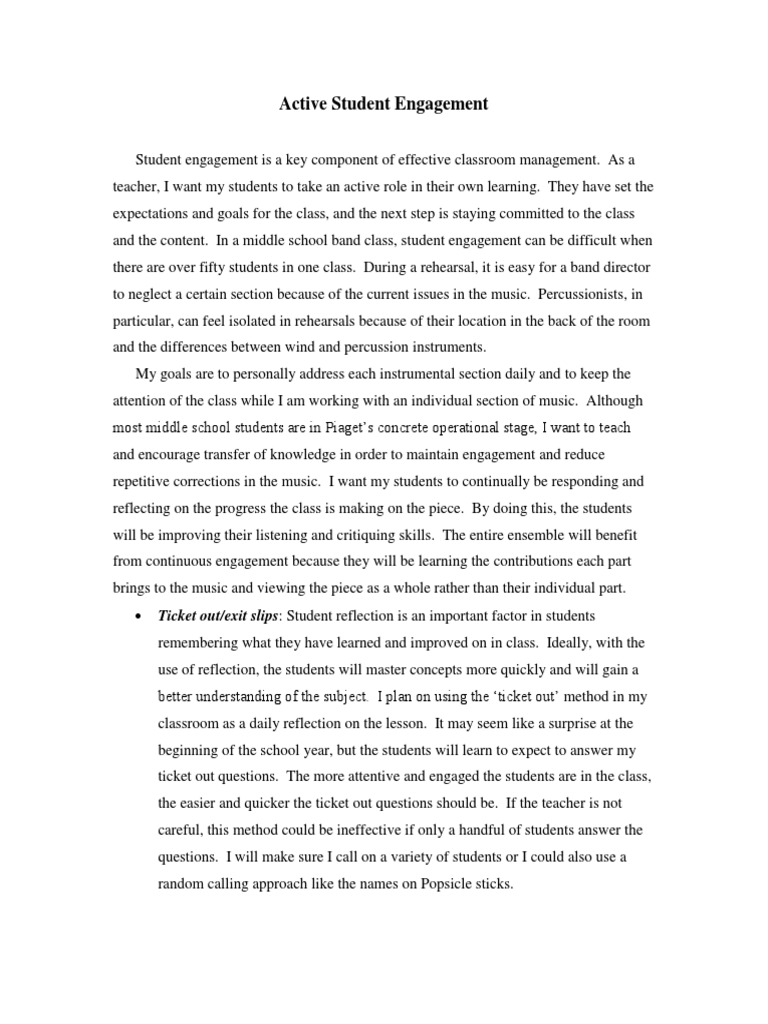 Active Student Engagement | PDF | Teachers | Classroom