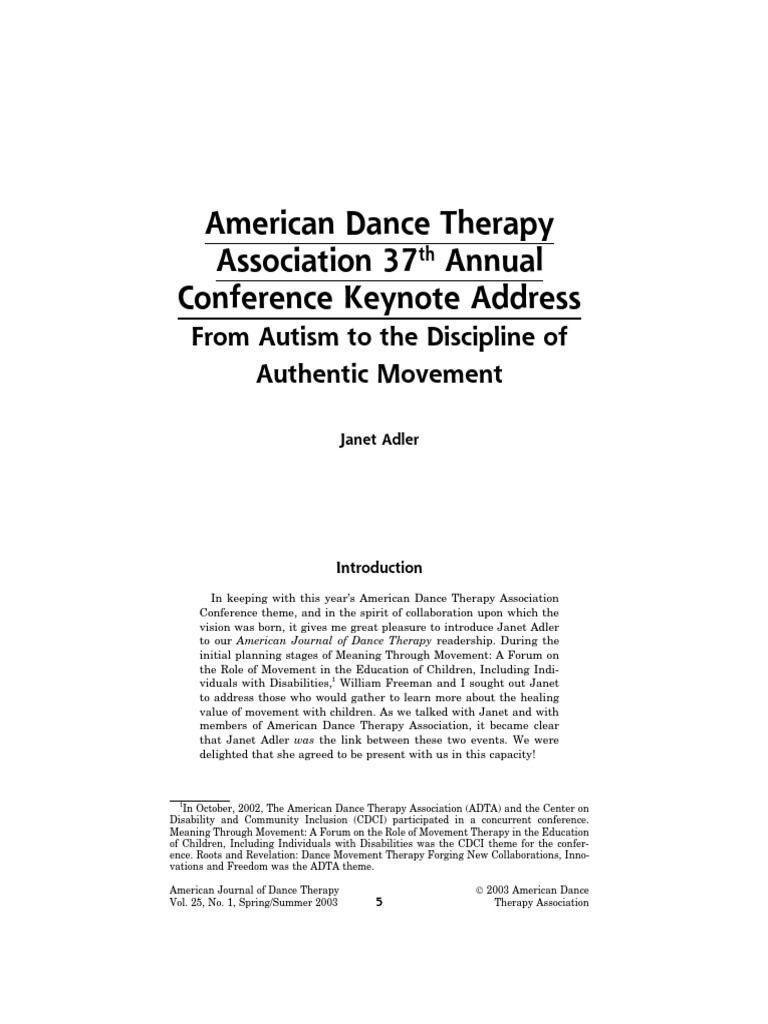Authentic Movement and Autism | PDF | Psychology | Psychology