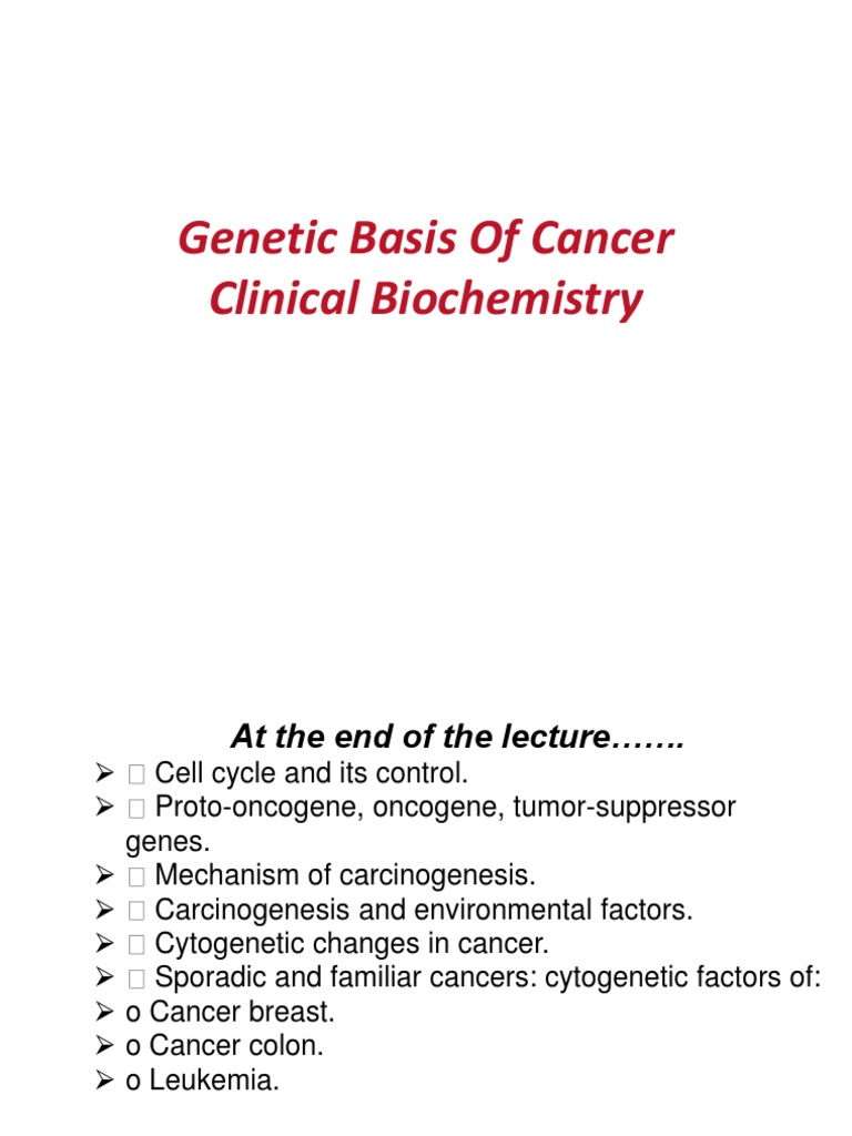 Genetic Basis of Cancer Clinical Biochemistry | Download Free PDF ...