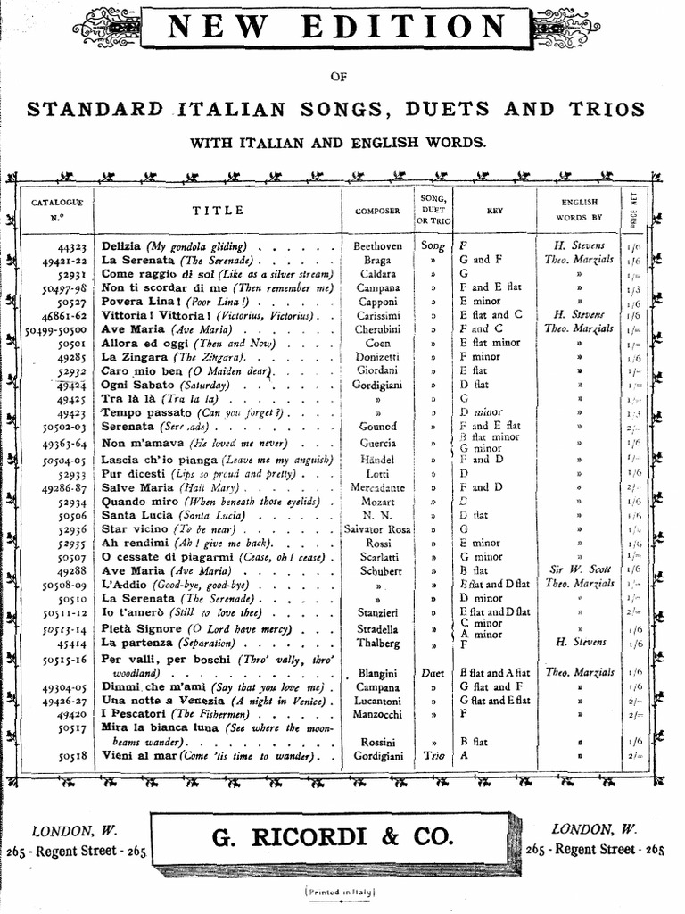 Italian Art Song PDF | PDF