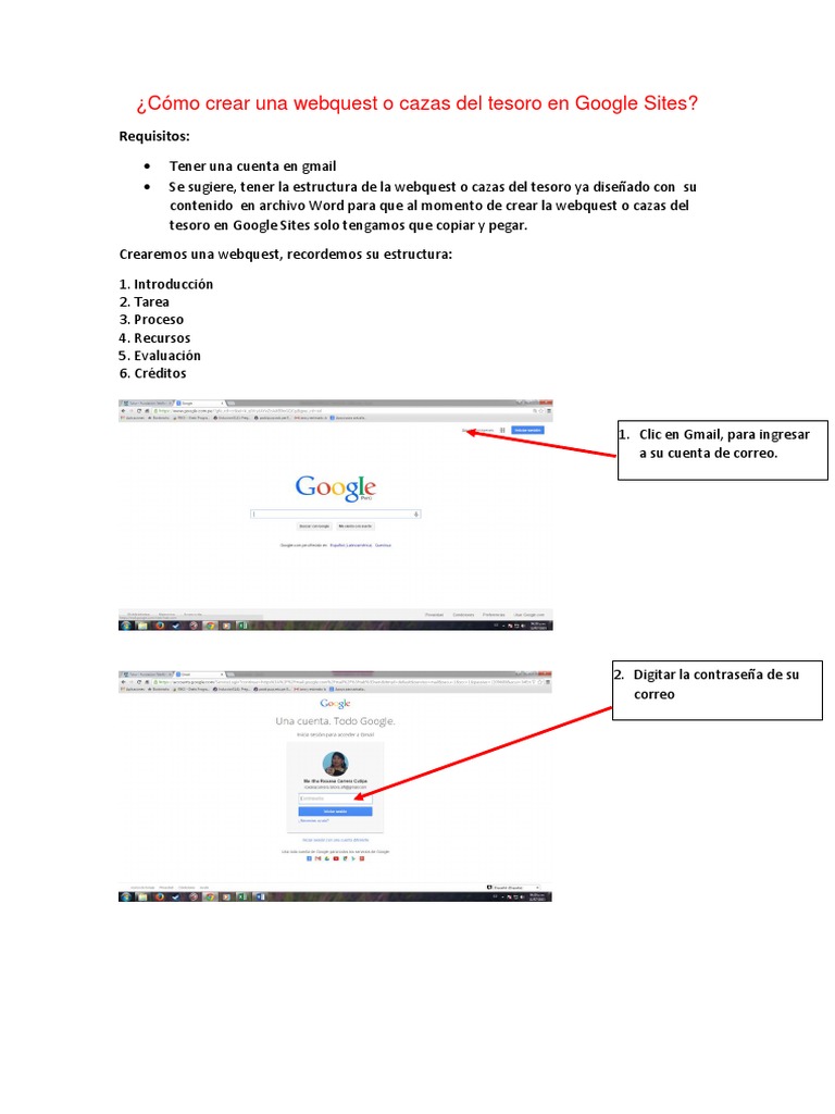 Manual para Crear Una Webquest en Google Sites | PDF | Informática ...