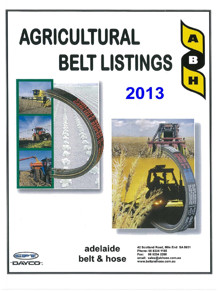 AG Belts Cat 2013 | PDF