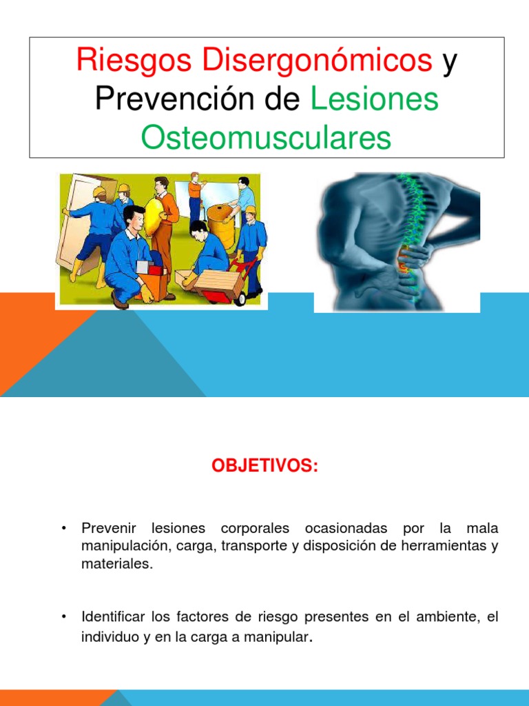 Riesgos Disergonómicos y Prevención de Lesiones Osteomusculares | PDF | Factores humanos y ...
