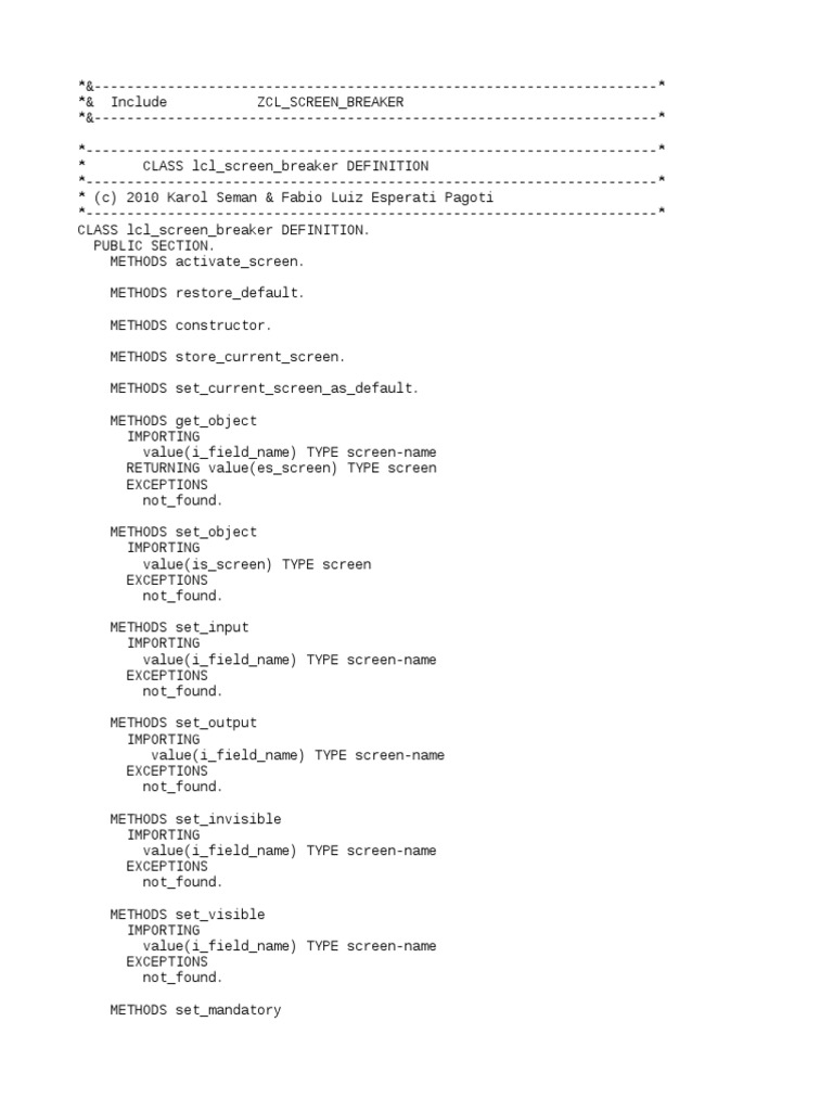 CL Screen Breaker | PDF | Method (Computer Programming) | Class ...