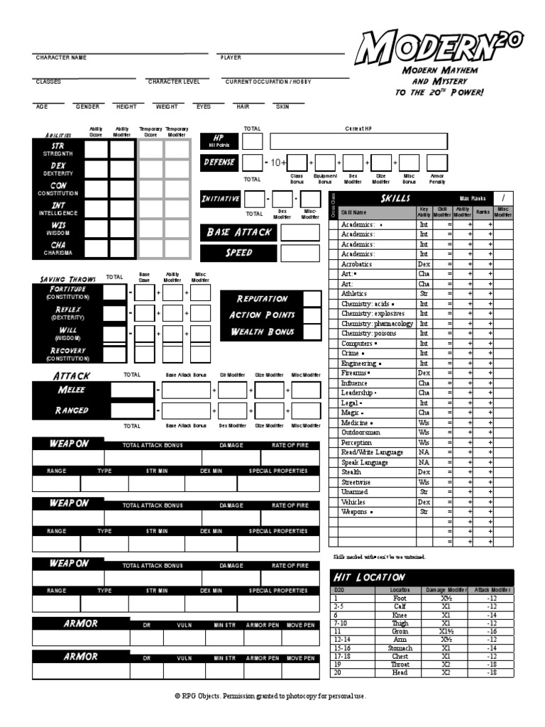 M20 Sheet Pdf Pdf Role Playing Games Leisure