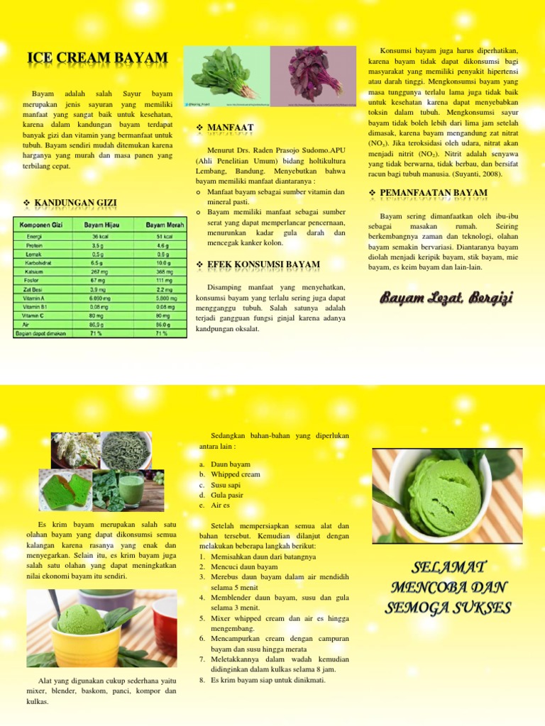 Leaflet Bayam | PDF