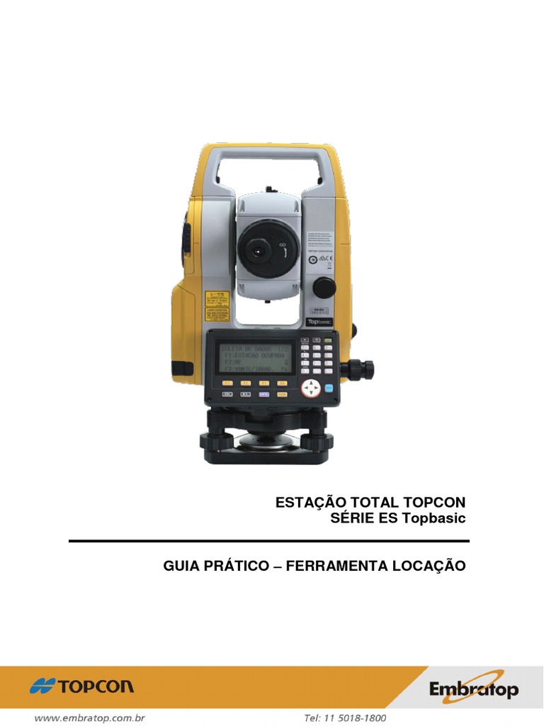 Guia Prático: Locação Estação Total Topcon | PDF | Computação e ...