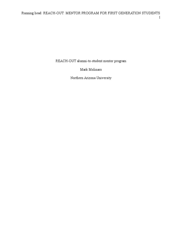 Project 2 Molinaro | PDF | Mentorship | Behavior Modification