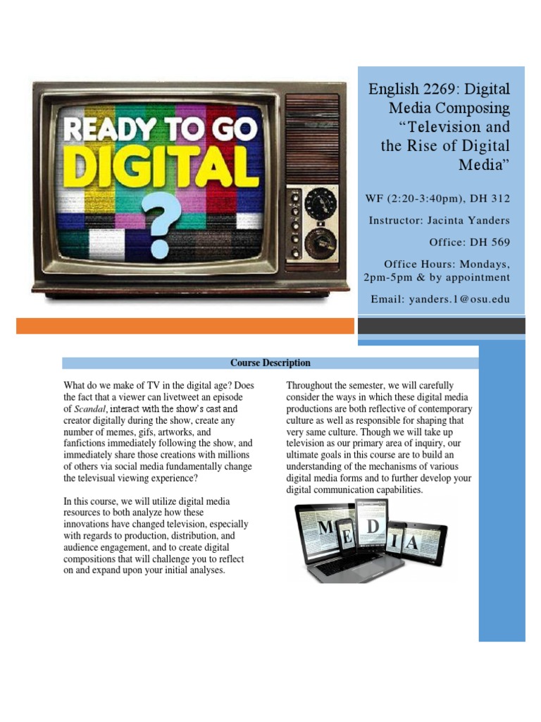 AU16 Digital Media Composing "Television and The Rise of Digital Media ...