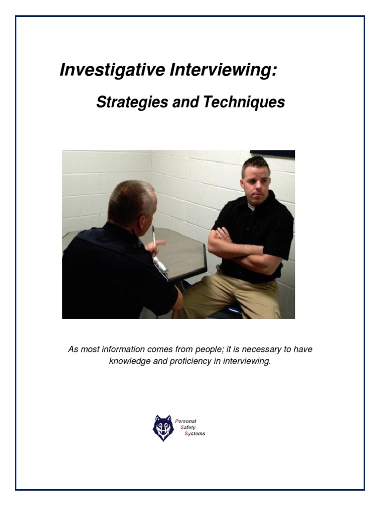 PSS Investigative Interviewing | PDF | Victimology | Interrogation