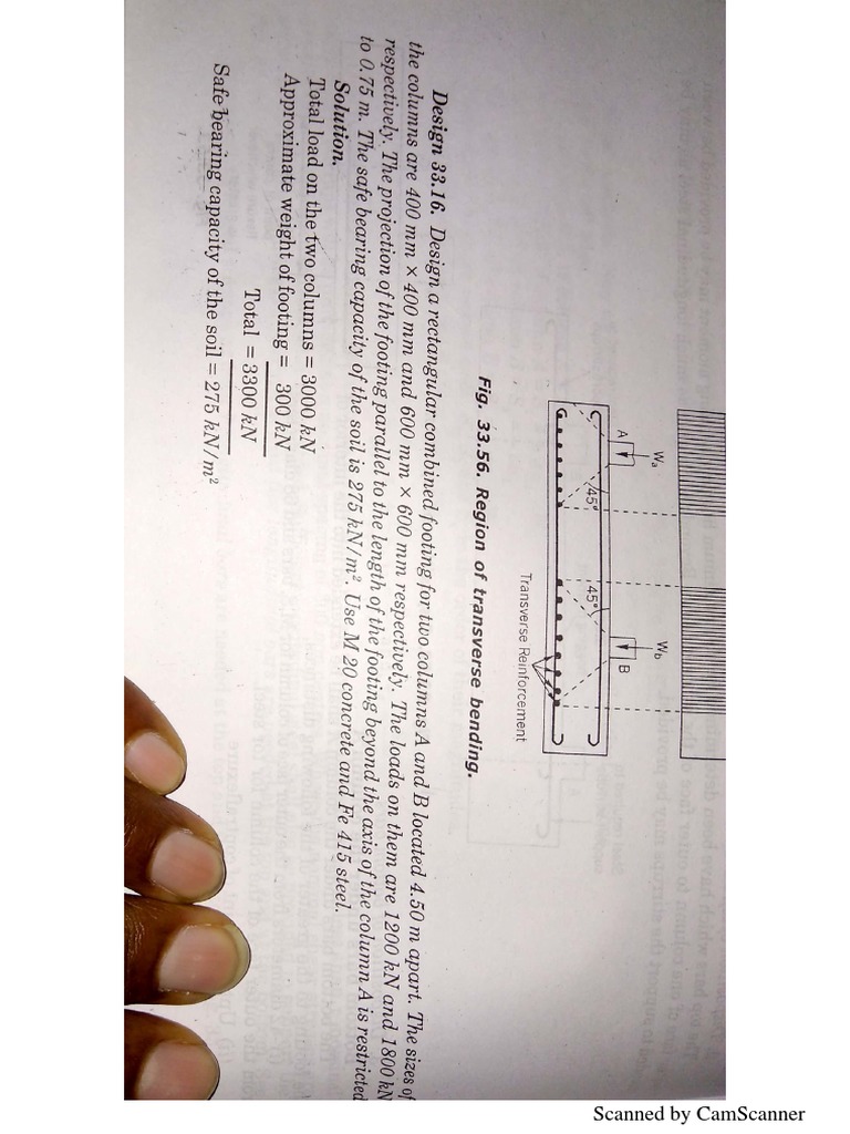 Combined Footing Design in Ramamrutham Text Book | PDF