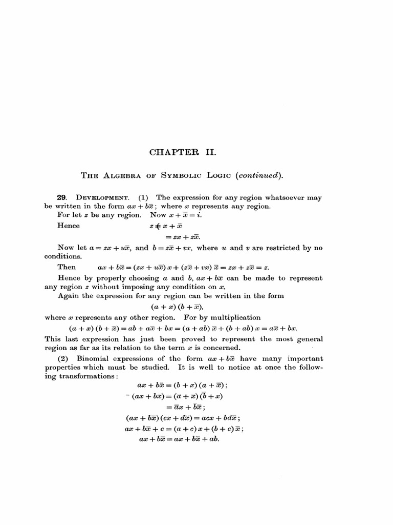 The Development of Symbolic Logic Expressions | PDF | Equations ...