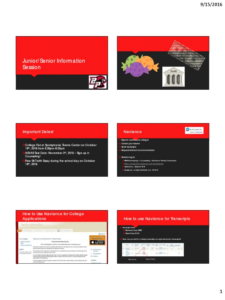 Junior-Senior Info | PDF | Act (Test) | Sat