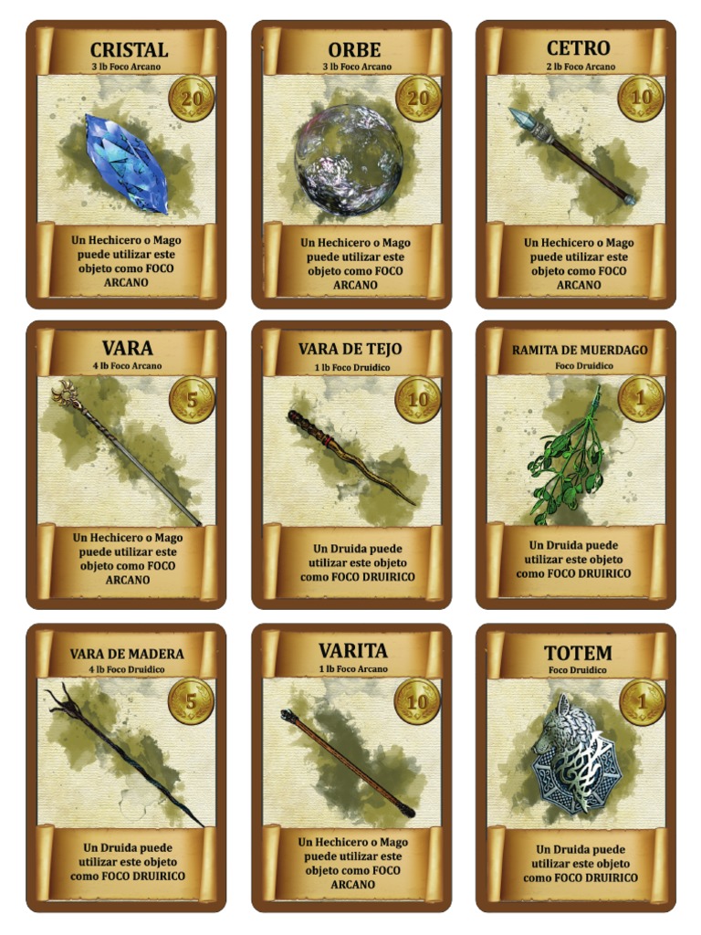 Dungeons & Dragons Equipment Cards PDF16 | PDF
