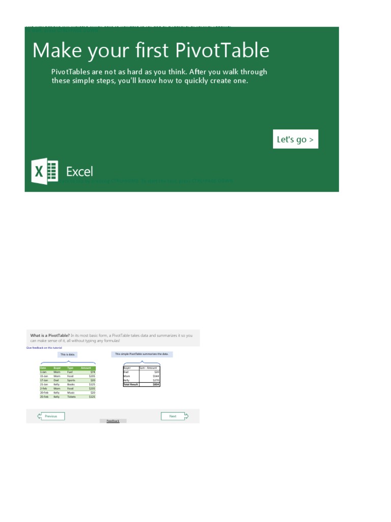 Pivottable Tutorial1 Pdf Computing And Information Technology