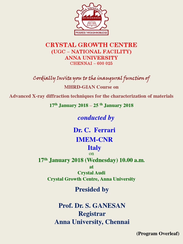 17 Jan 2018 GIAN Course Invitation | PDF