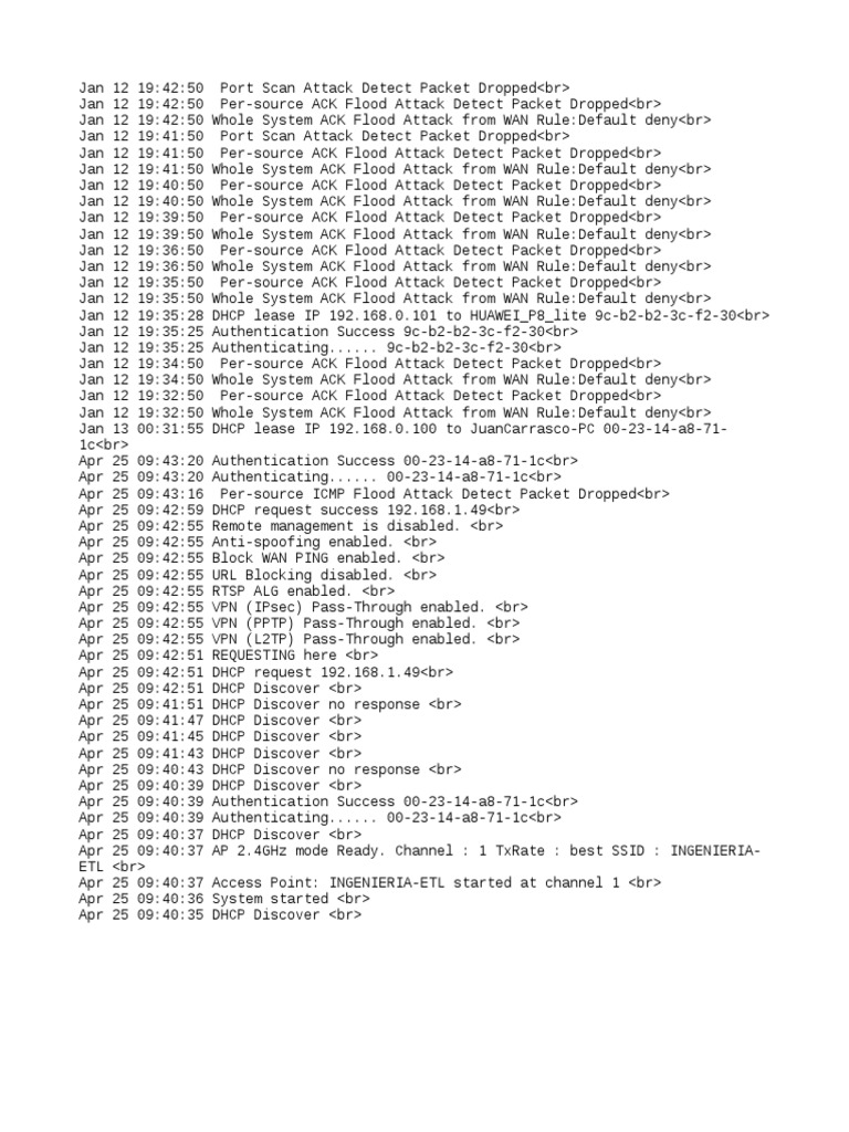 Gateway Log | PDF | Transmission Control Protocol | Virtual Private Network