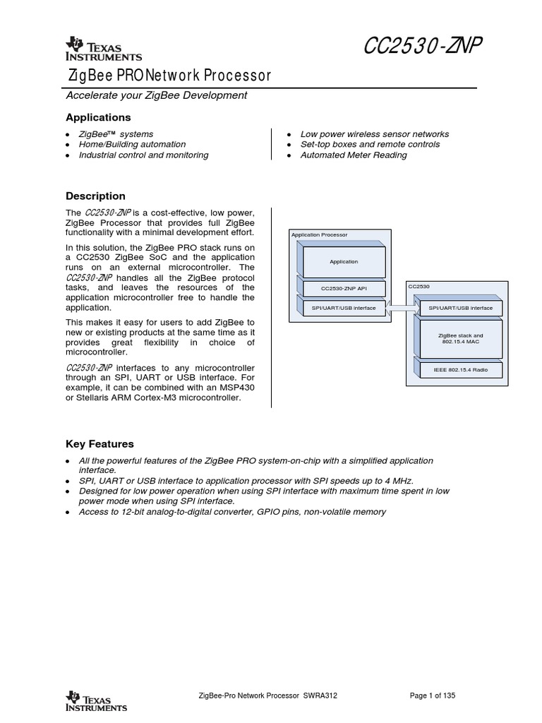 Zigbee Interface Specification Pdf Application Programming Interface Microcontroller