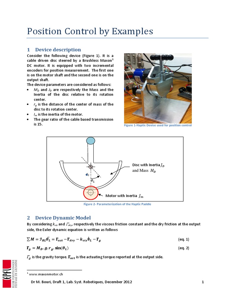 Position Control Strategies for Motors | PDF | Control Theory | Torque
