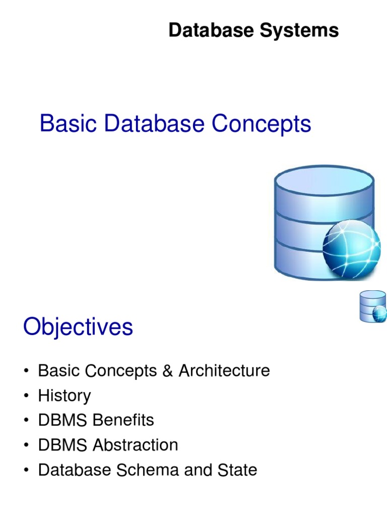 Basic Database Concepts Pdf Database Schema Conceptual Model