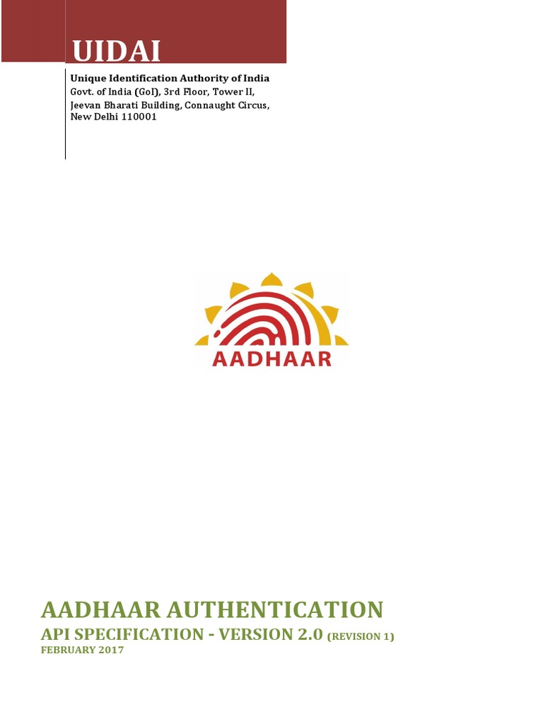 Uidai: Aadhaar Authentication | PDF | Transport Layer Security ...