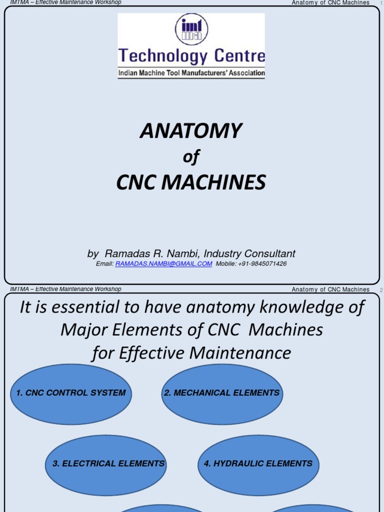 Anatomy of CNC Machines BLR-IMTMA Presntation Sep 18, 2014 | PDF ...