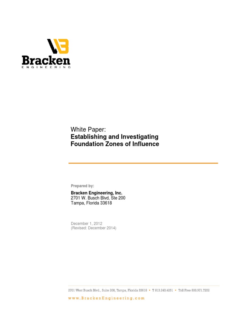 Bracken Engineering Establishing and Investigating Foundation Zones of Influence | PDF | Stress ...