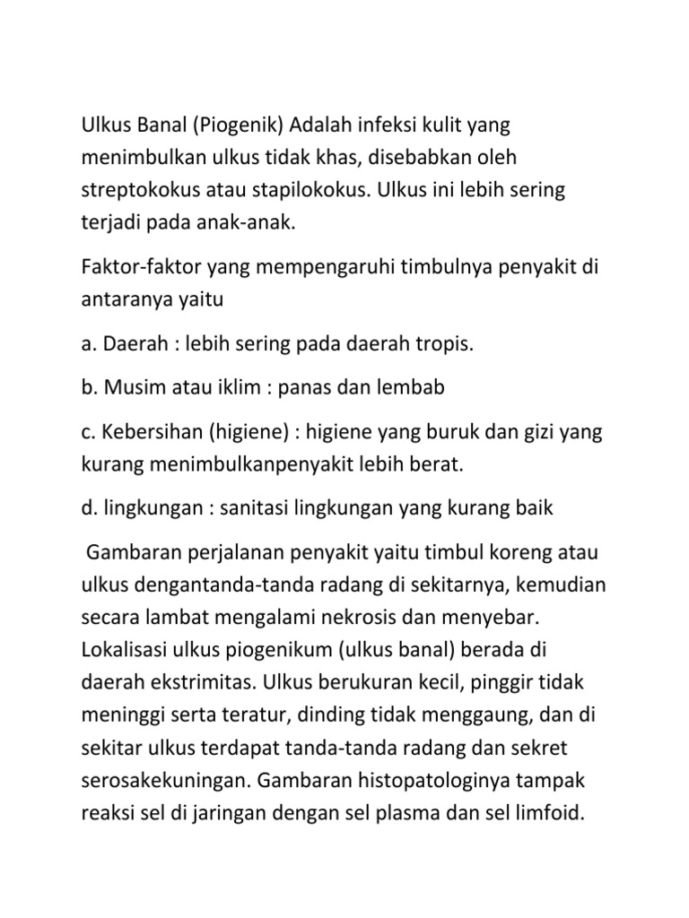 Ulkus Banal: Infeksi Kulit Piogenik | PDF | Politik | Sains & Matematika