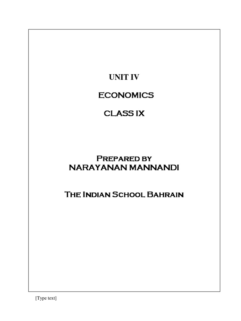 Unit 4 Economics | PDF | Human Capital | Unemployment